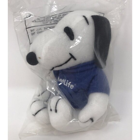 MetLife | Toys | New 6 Plush Peanuts Snoopy Dog Blue Metlife Insurance ...